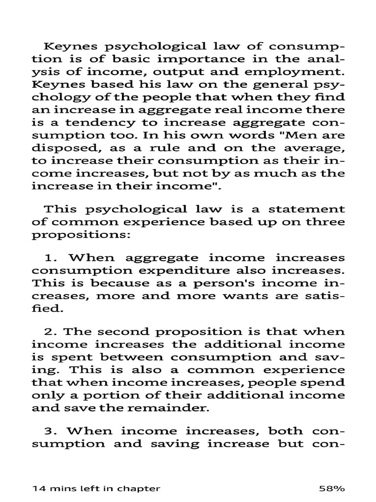 Keynes Law of Consumption | PDF | Consumption (Economics) | Keynesian ...
