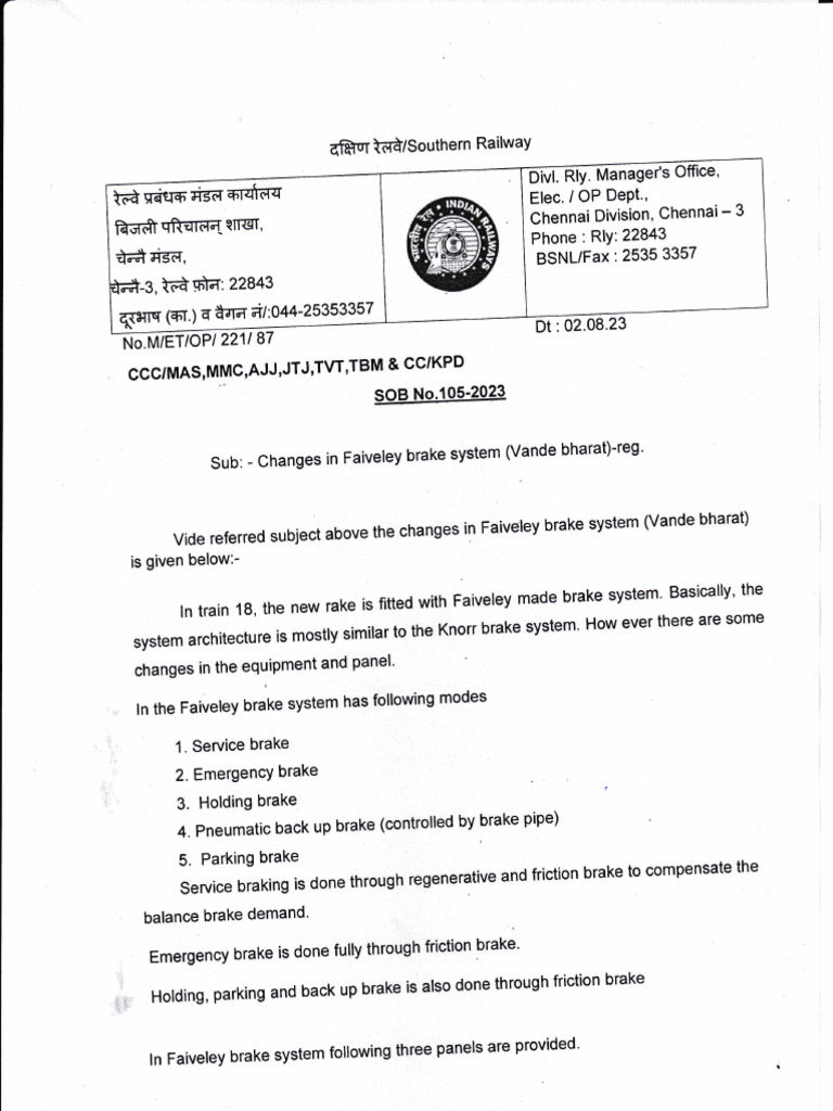 BP Continuity Test Procedure Operating Department Letter | PDF | Rail ...