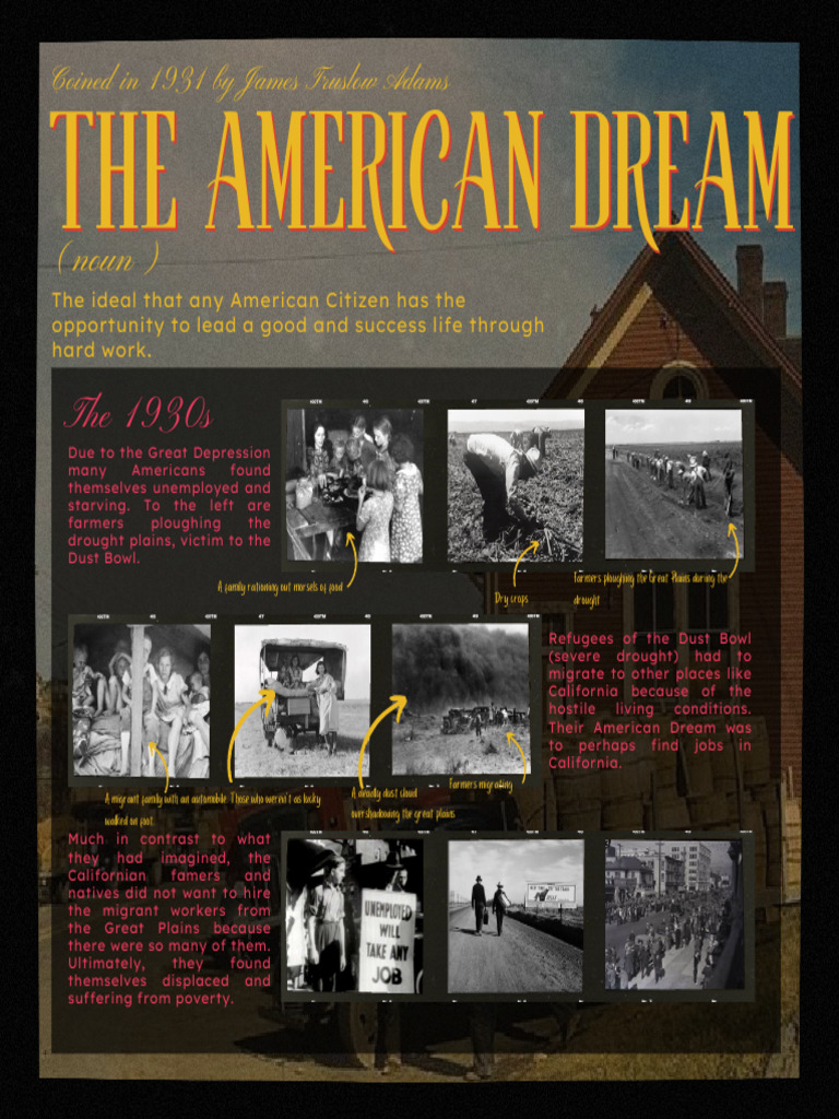 The American Dream Booklet | PDF | Dust Bowl | American Dream
