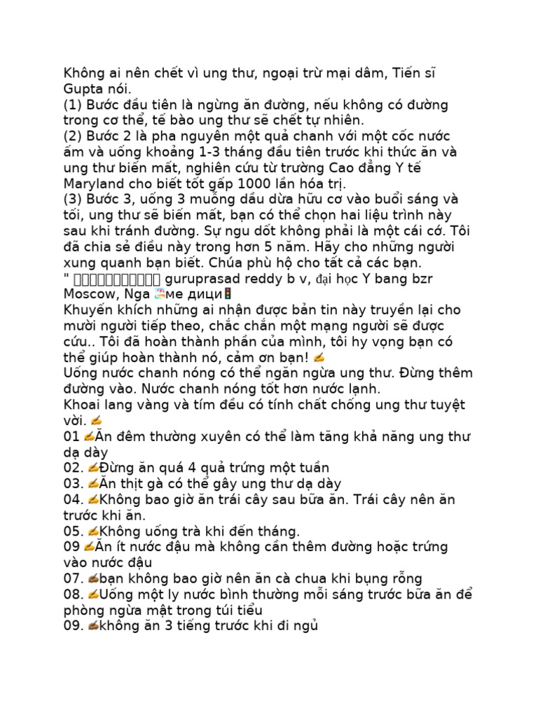 Phòng NG A Ung Thư | PDF
