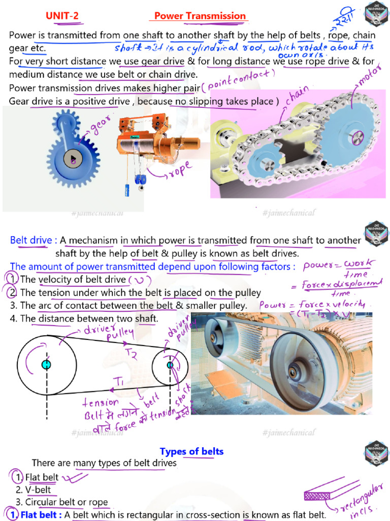 Lect-1 Flat Belt & Its Types - 53030539 - 2025 - 03!03!13 - 07-Invert (3) - Merge-Merge | PDF