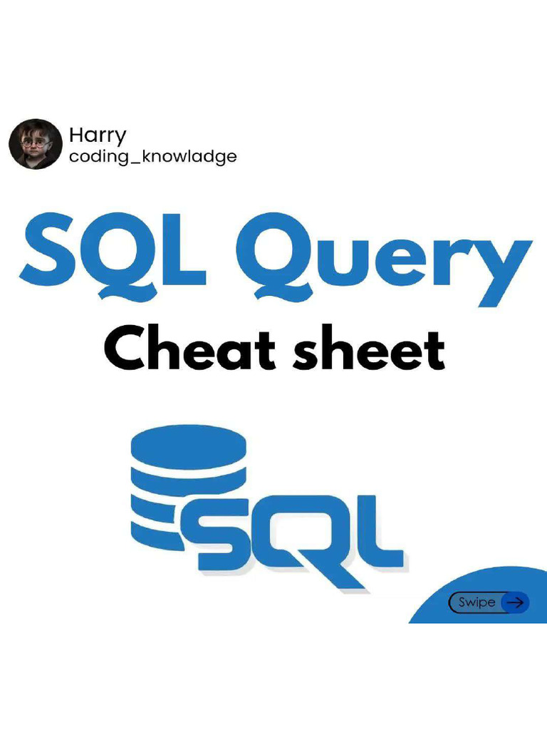 SQL Cheatsheet | PDF