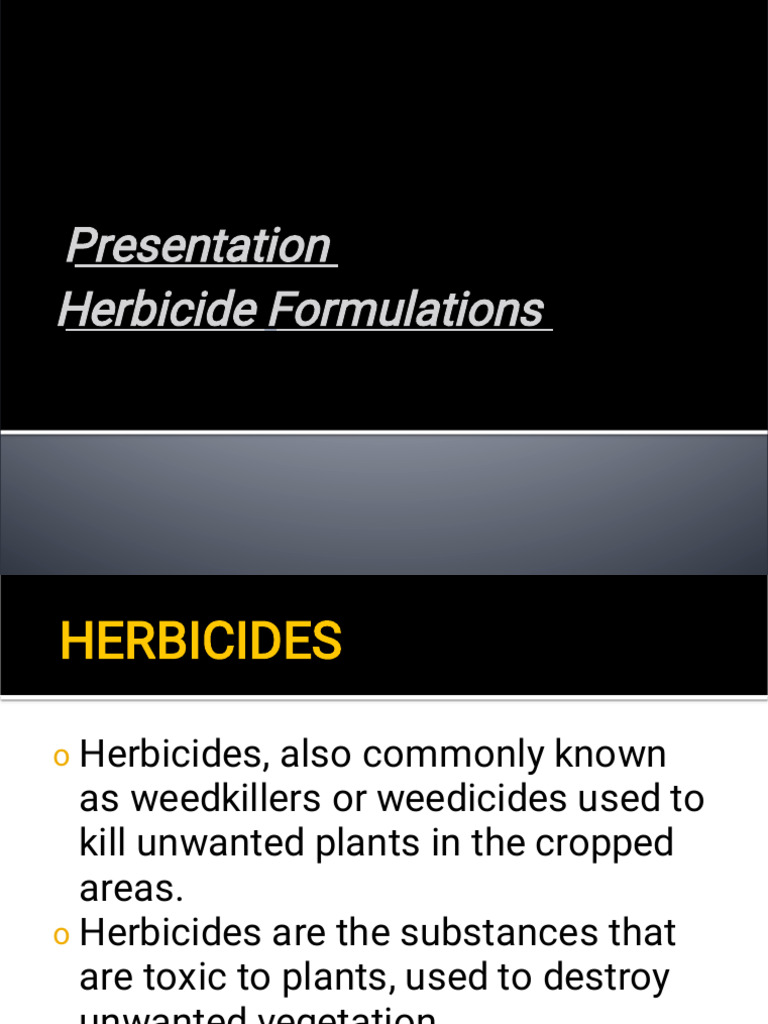 Understanding Herbicide Formulations | PDF | Herbicide | Tablet (Pharmacy)