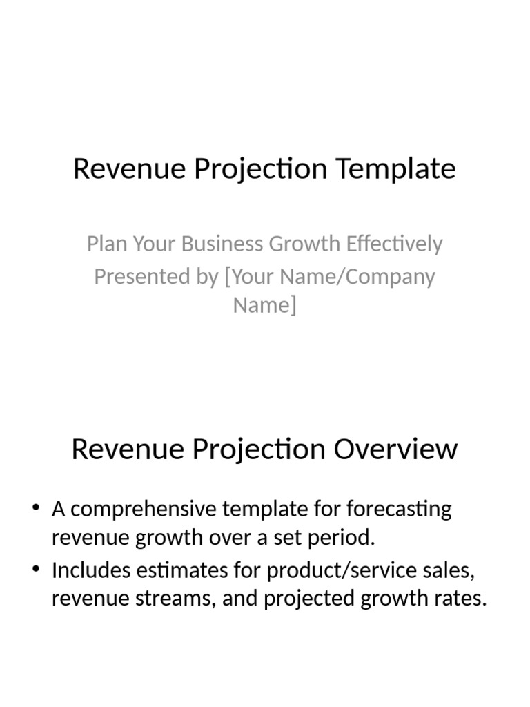 Revenue Projection Template | PDF