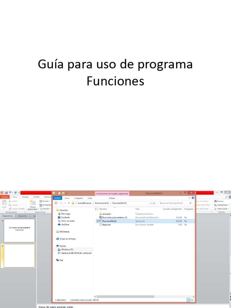 Guía para Uso de Programa Funciones | PDF
