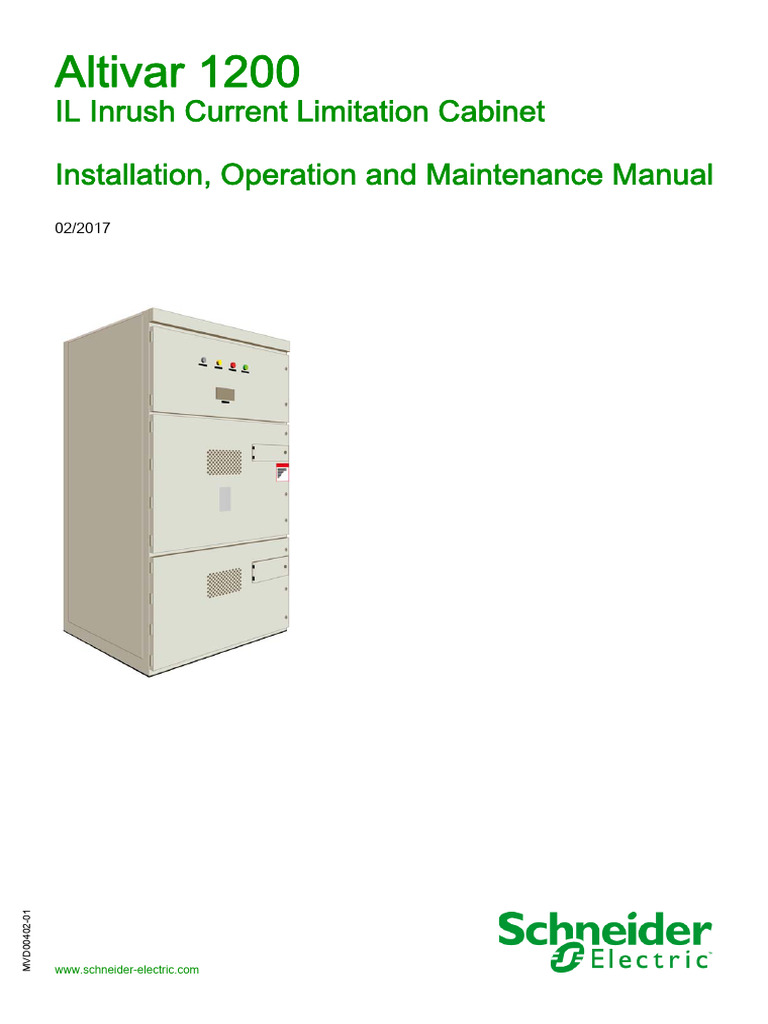 ATV1200 IL-Inrush Current Limitation Cabinet Manual EN MVD00402 01 ...
