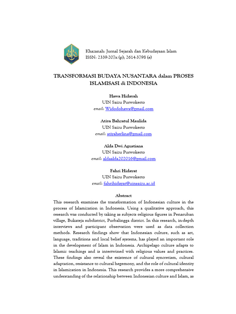 1+Transformasi+Budaya+Nusantara | PDF