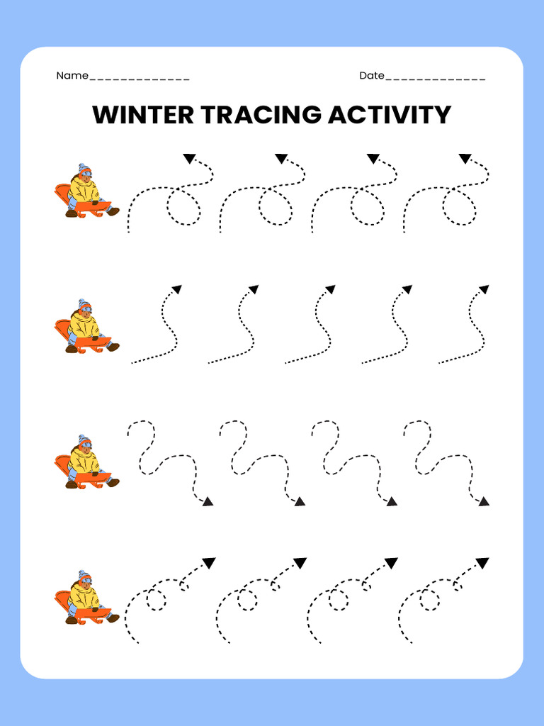 Tracing Activity Worksheet in Blue and Orange - 20250225 - 113015 ...