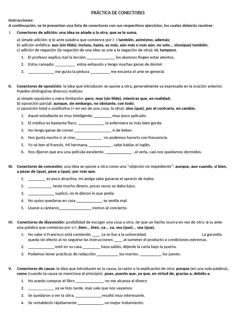 Práctica de Conectores | PDF