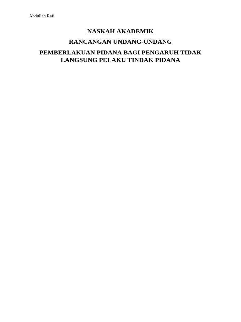 Naskah Akademik | PDF