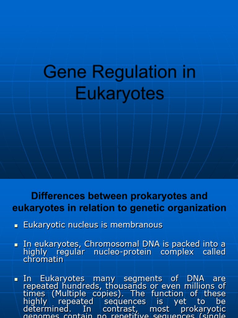 Gene Regulation in Eukaryotes | PDF | Messenger Rna | Promoter (Genetics)