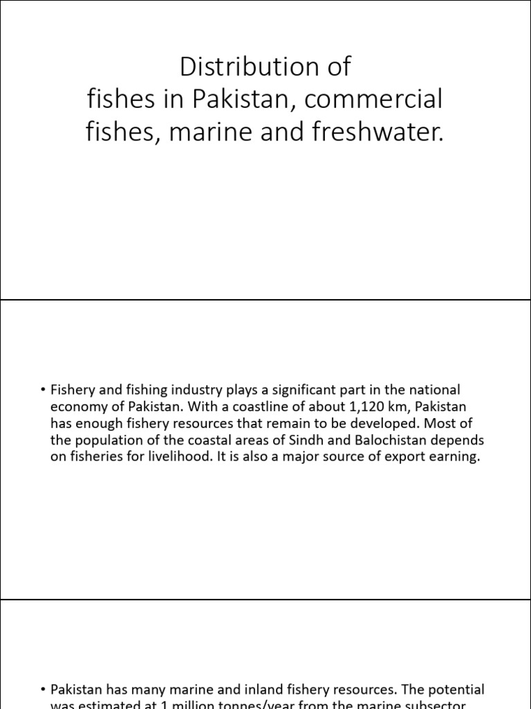 Fish Species and Distribution in Pakistan | PDF | Fish | Fishery