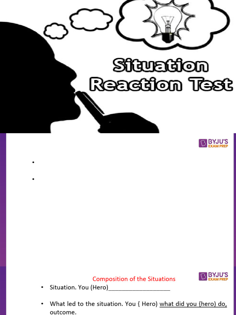 srt1 Situation Reaction Test | PDF