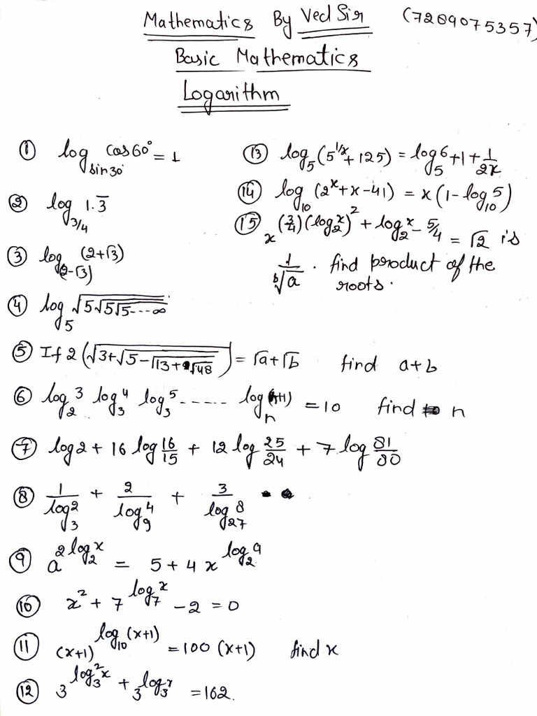 Logarithm | PDF