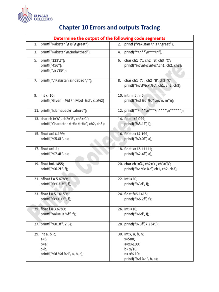 Chapter 10 Errors and Outputs | PDF | Computer Architecture | Unix Software