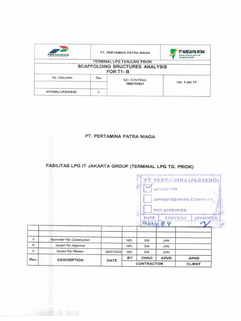 Approved Scaffolding Structures Analysis T1B - 220729 - 131826 | PDF