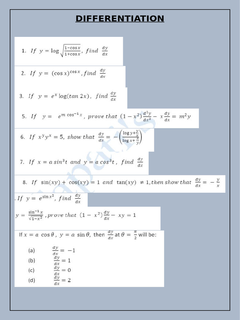 DIFFERENTIATION | PDF
