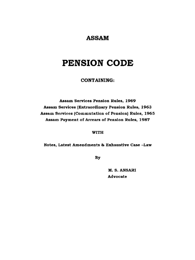 Pension Code - Part1 | PDF