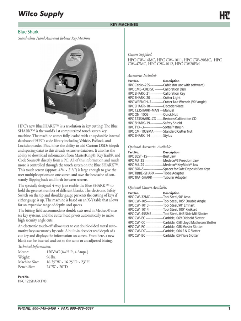 Wilco Supply: Blue Shark | PDF