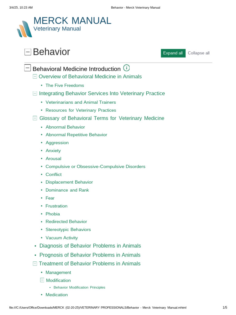 Behavior - Merck Veterinary Manual | PDF | Aggression | Pig
