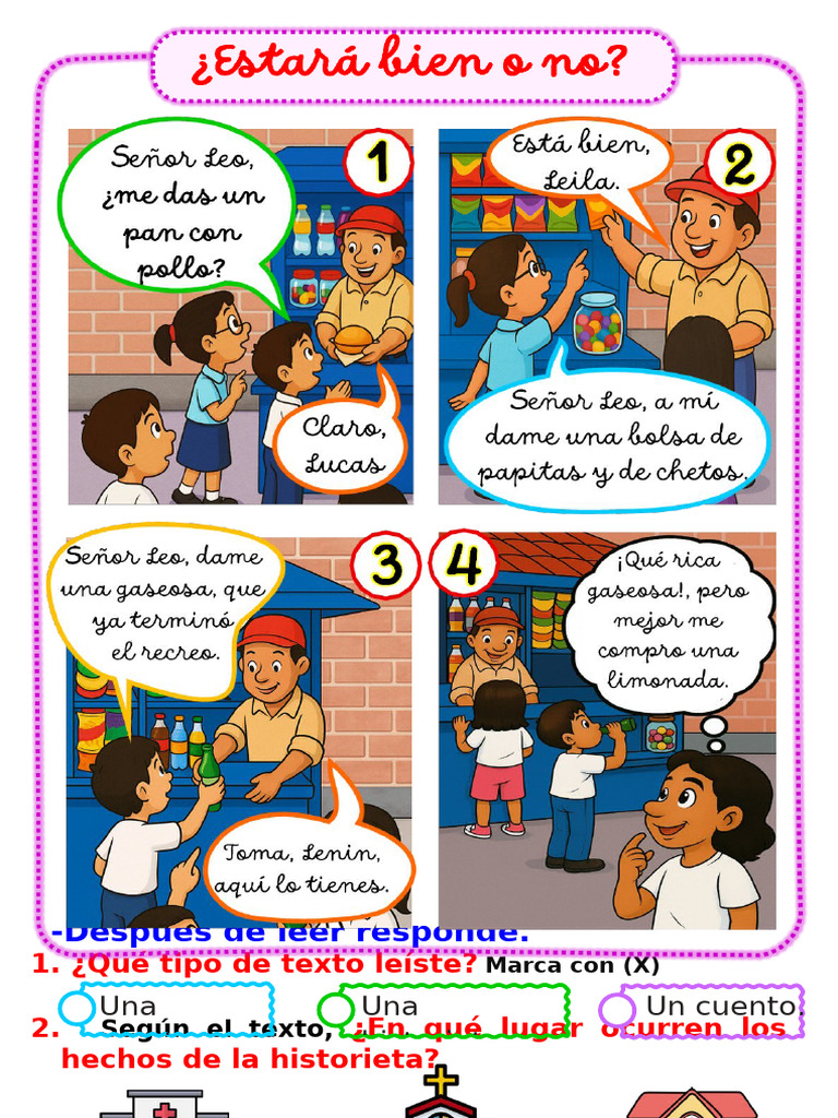Ficha Leemos Una Historieta ¿Estarà Bien o No Maestra Janet | PDF