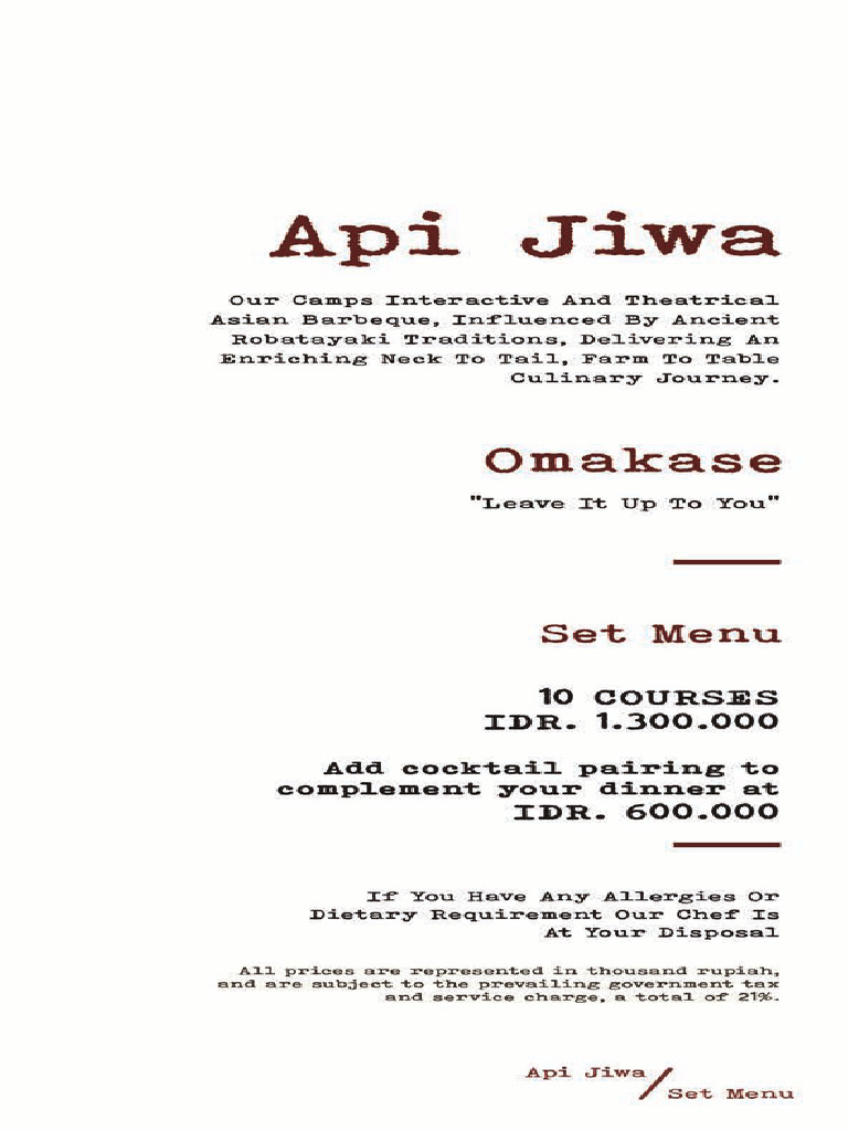 API Jiwa Menu | PDF