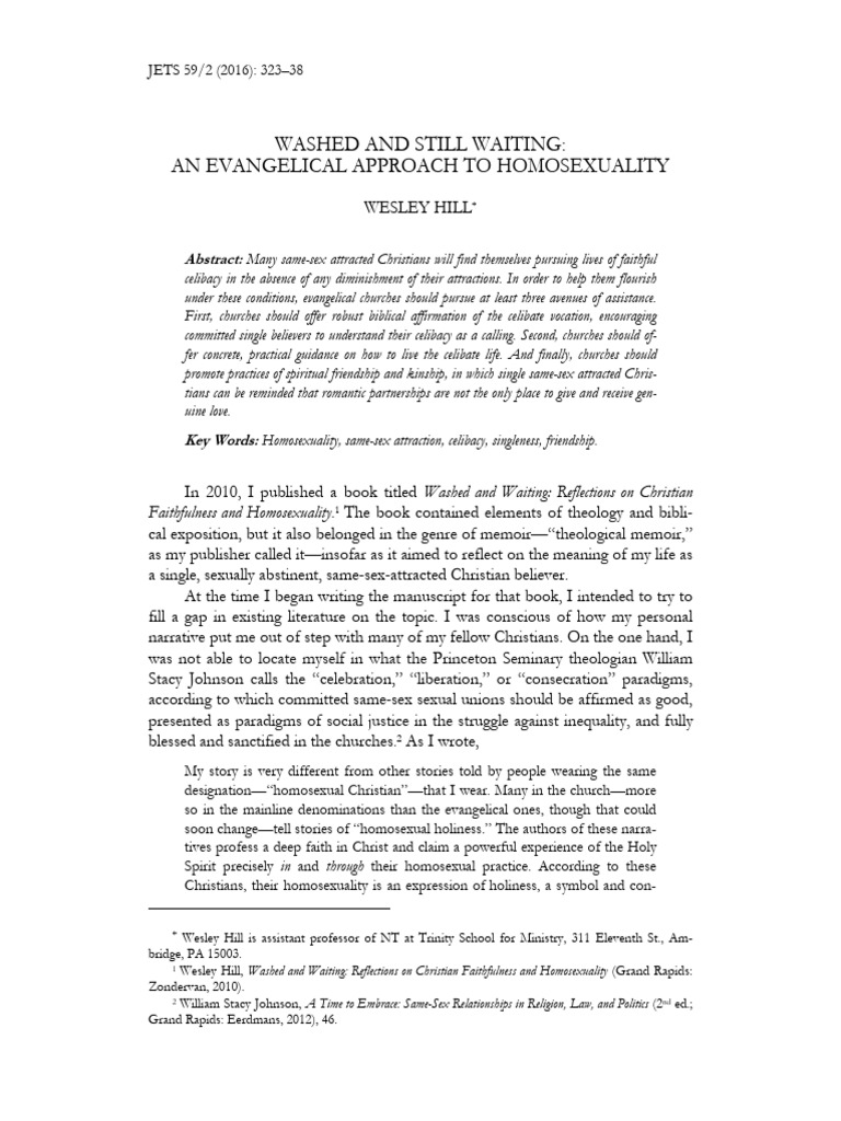 Washed and Waiting 簡要版 | PDF | Celibacy | Holiness Movement