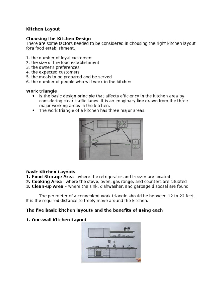 Lesson 6 - Kitchen Layout | PDF | Kitchen | Pantry