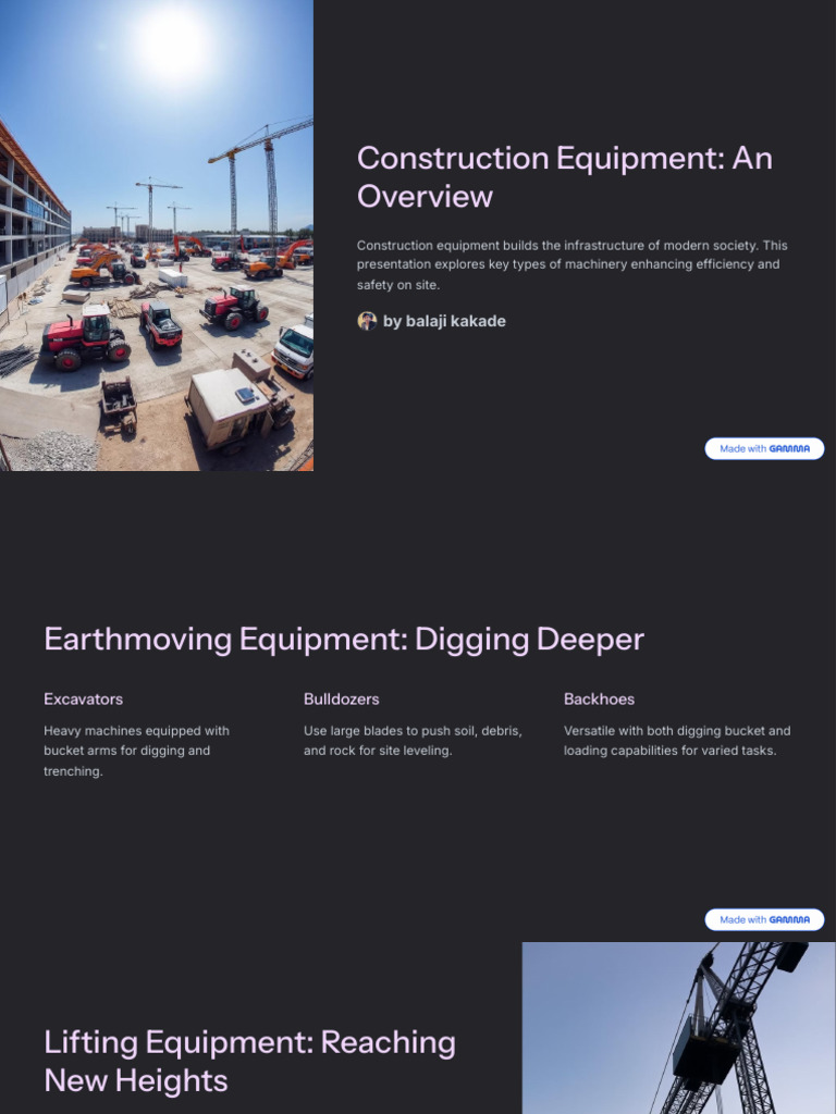 Overview of Construction Equipment Types | PDF | Heavy Equipment | Concrete