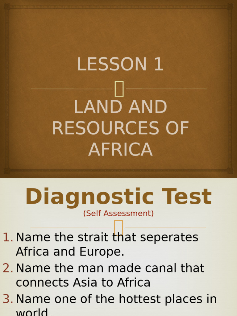 Africa's Geography and Resources Overview | PDF | Africa | Sahara