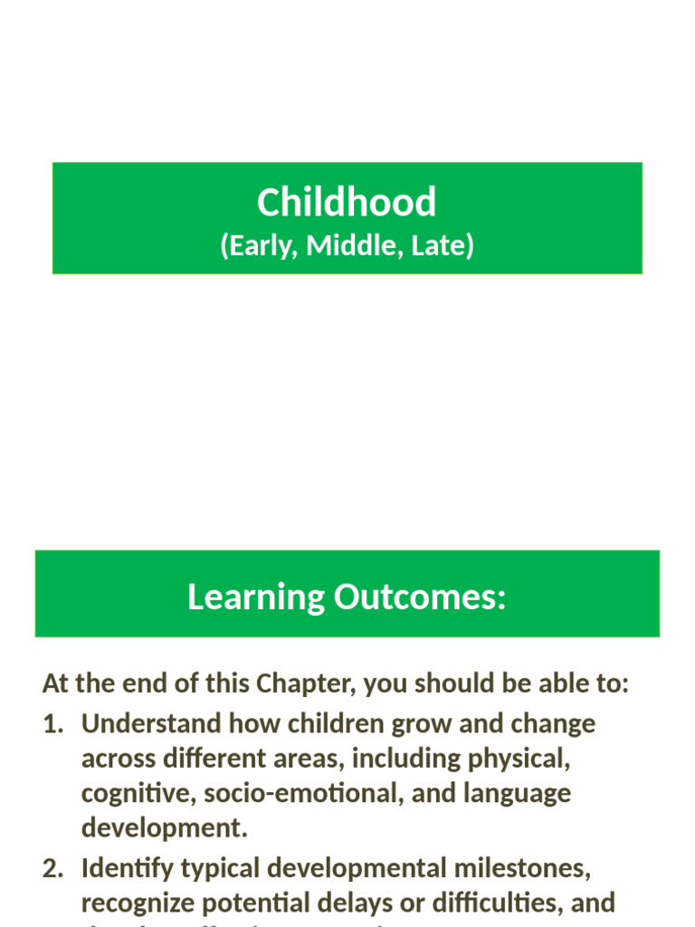 Childhood Early Middle Late | PDF | Early Childhood Education | Child ...