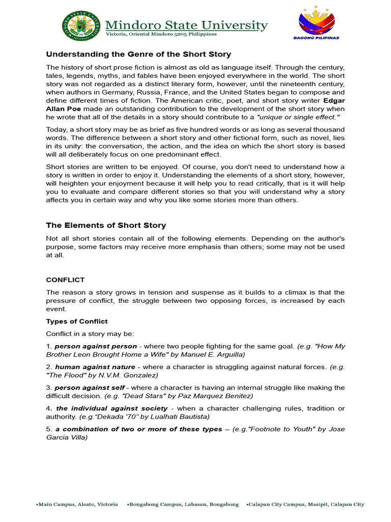 Understanding The Genre and Elements of A Short Story | PDF | Narration ...