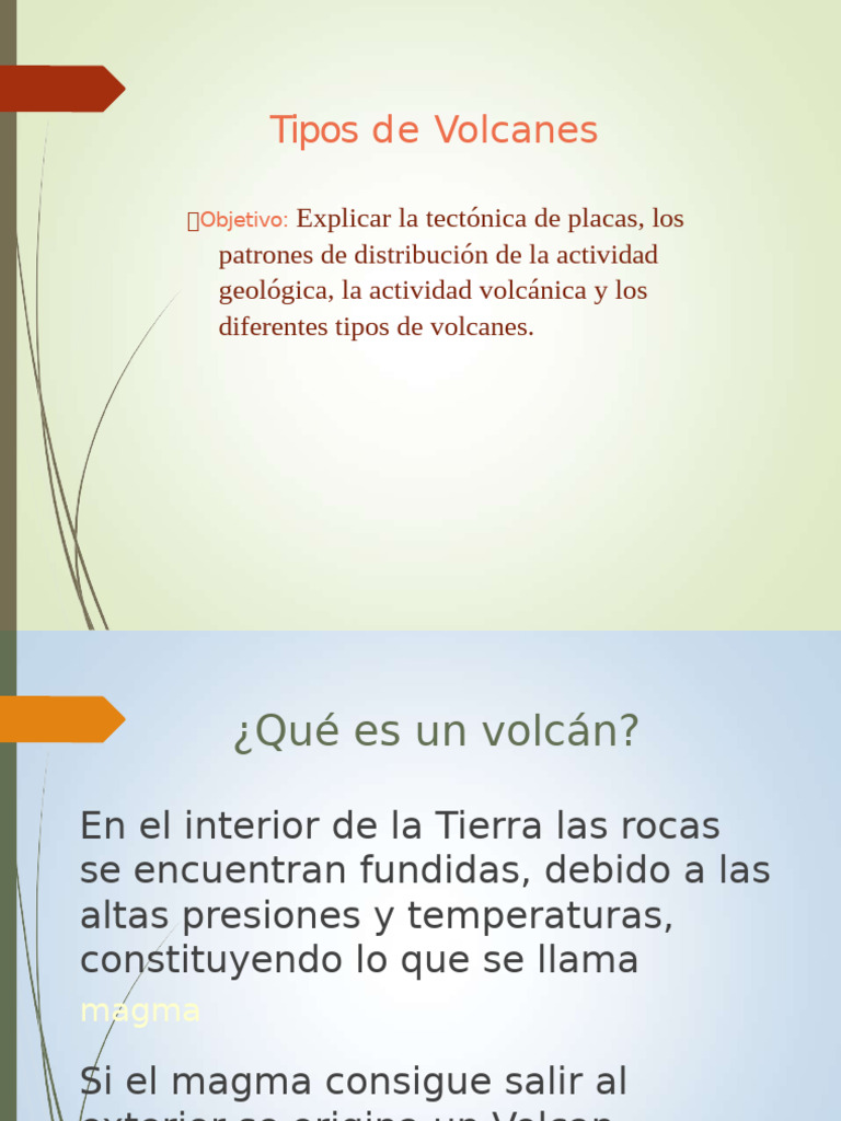 Tipos de Volcanes y su Actividad | PDF | Volcán | Tipos de erupciones ...