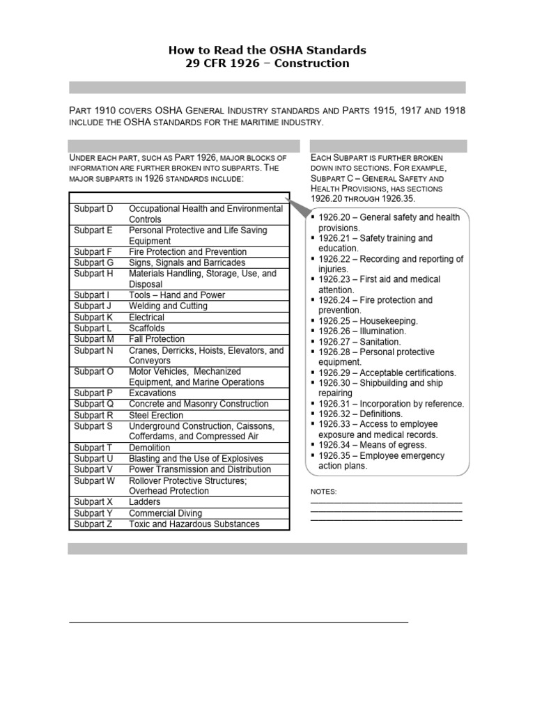 Fy11 Sh-22224-11 2 How To Read OSHA Standards 7tUVorb | PDF ...