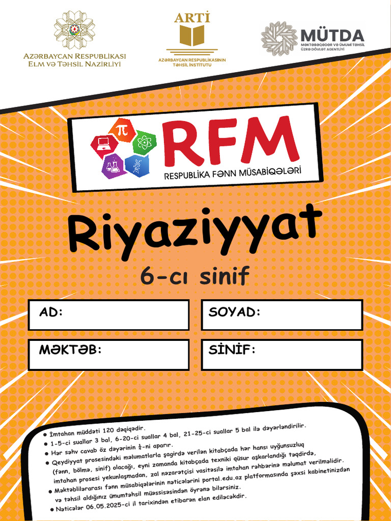 RFM Riyaziyyat 2025 II-tur 6 Az | PDF