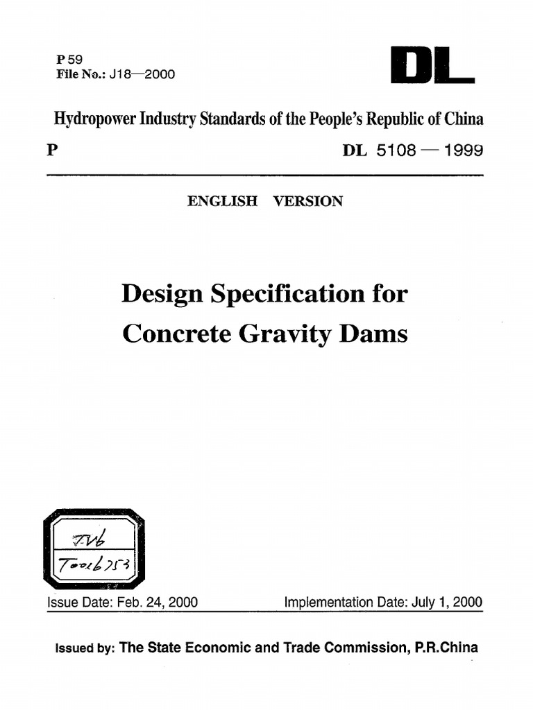 Design Specifications For Concrete Gravity Dams | PDF