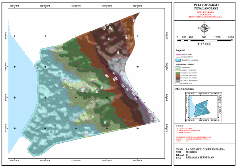 L.M. Cucut Hadiatna - 202311098 - Kelas (C) - Uas Rekayasa Perpetaan | PDF | Geographical ...
