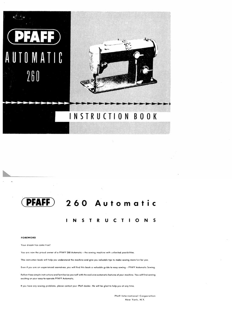Pfaff 260 | PDF | Sewing | Embroidery