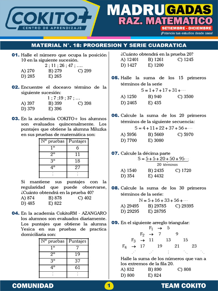MADRU-RM- 18 - Series y Sumatorias III | PDF