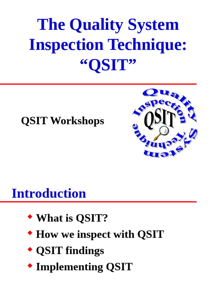 QSIT: FDA Quality System Inspection Guide | PDF | Quality Management System