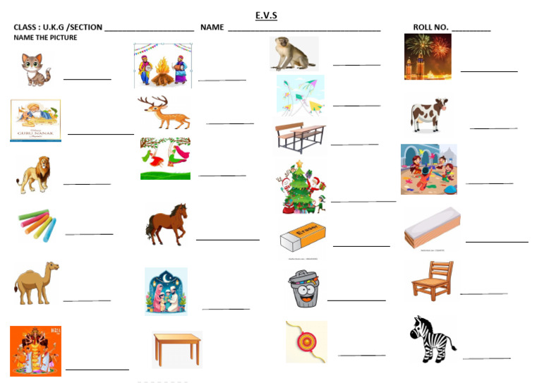 EVS MIX (Name The Picture) | PDF