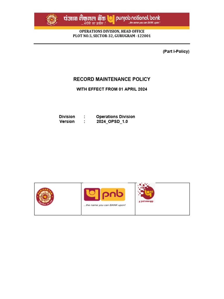 Record Maintenance Policy Overview | PDF | Records Management ...