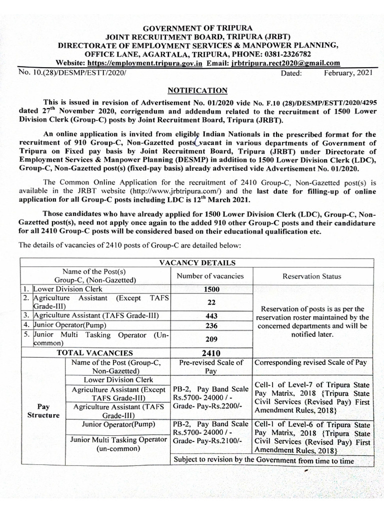 JRBT Notification | PDF