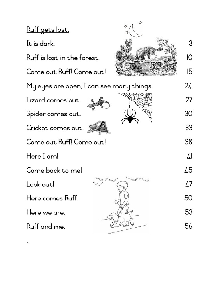 Ruff Gets Lost - Term2 - EAT - Reading Assessment - 115055 | PDF