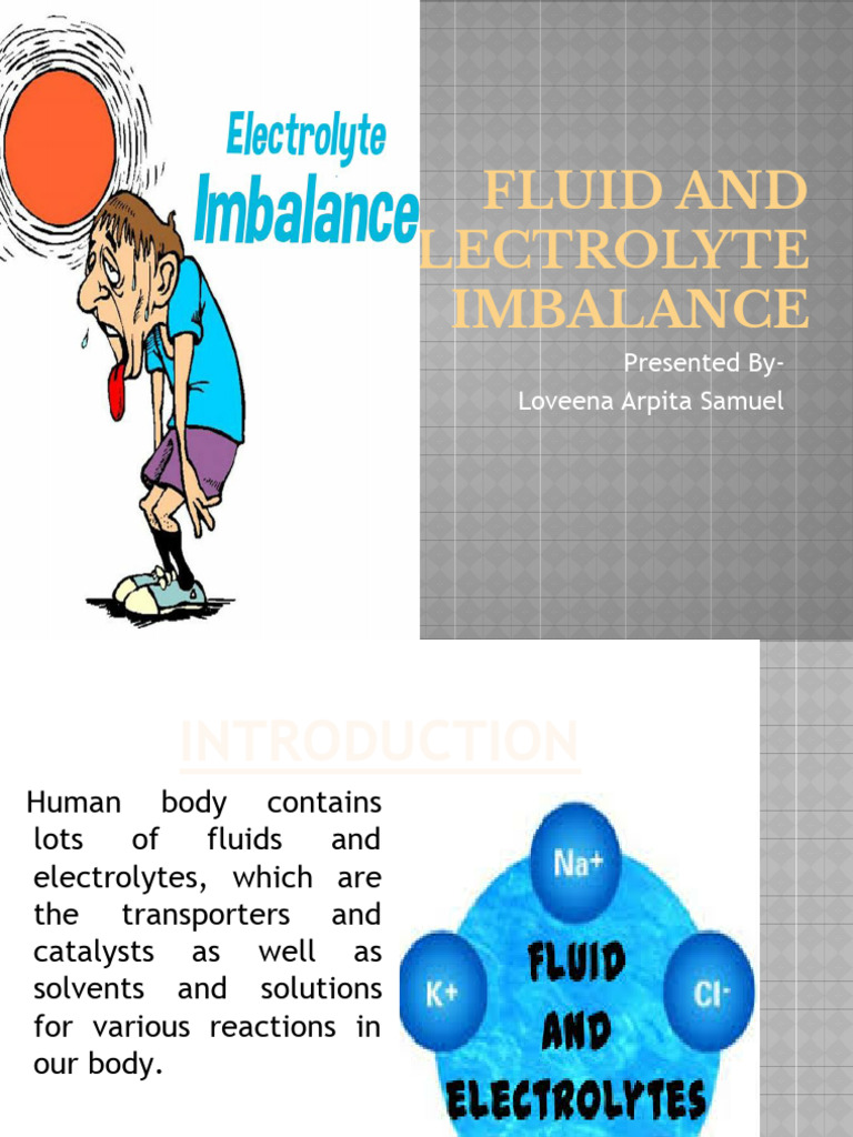 Fluid And Electrolyte Imbalance Guide Pdf Electrolyte Potassium
