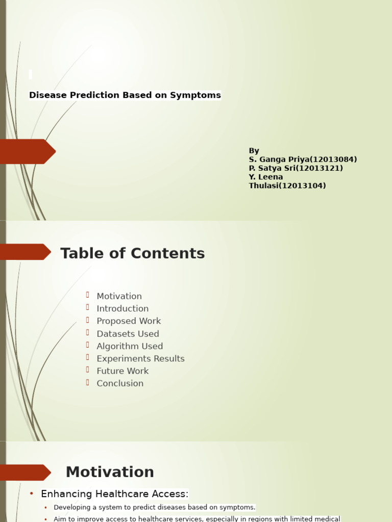 Machine Learning for Disease Prediction | PDF | Machine Learning ...