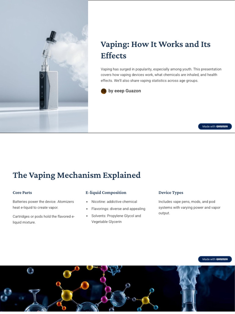 Vaping How It Works and Its Effects | PDF