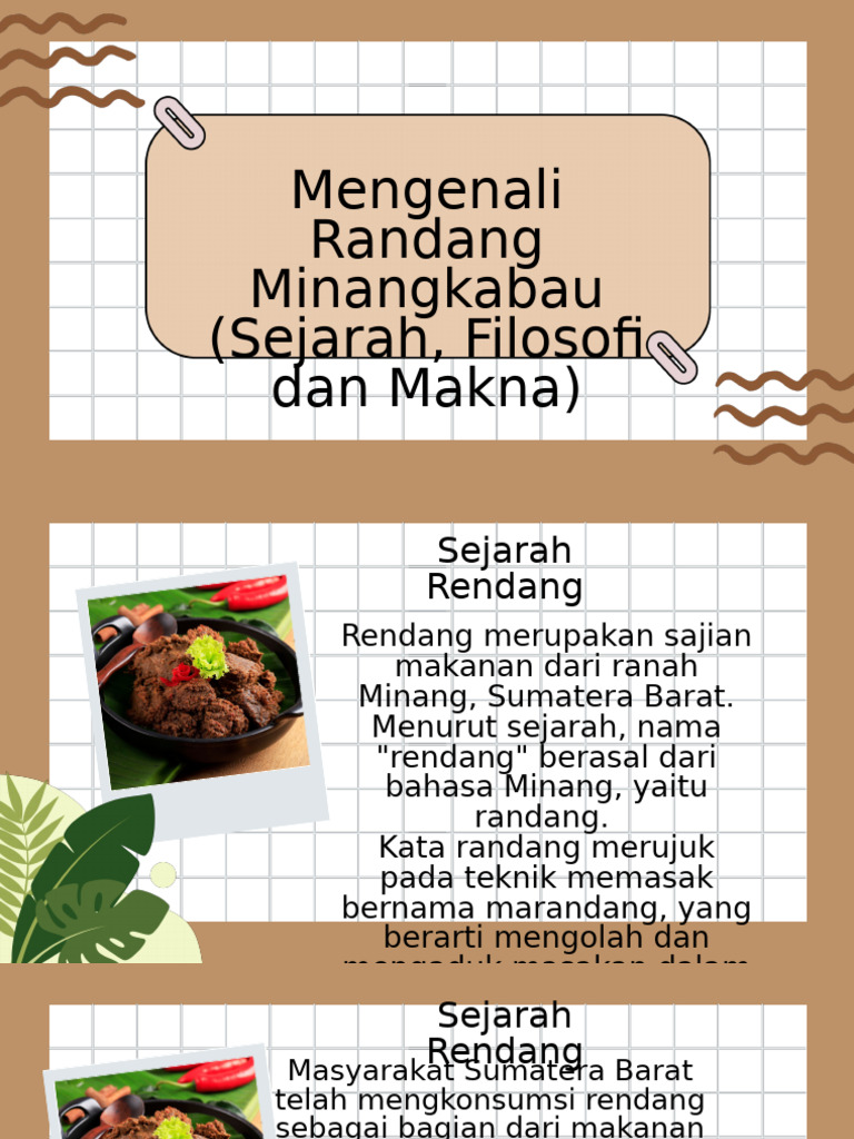 Sejarah Filosofi Dan Makna Rendang | PDF