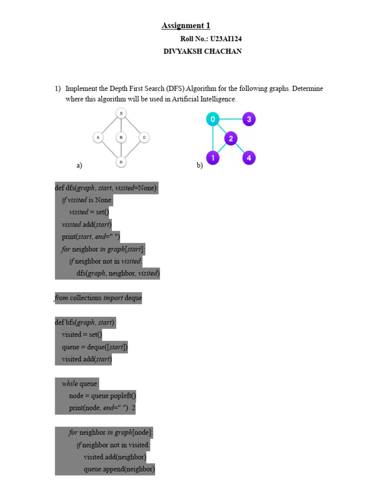 AI Assignment 1 | PDF