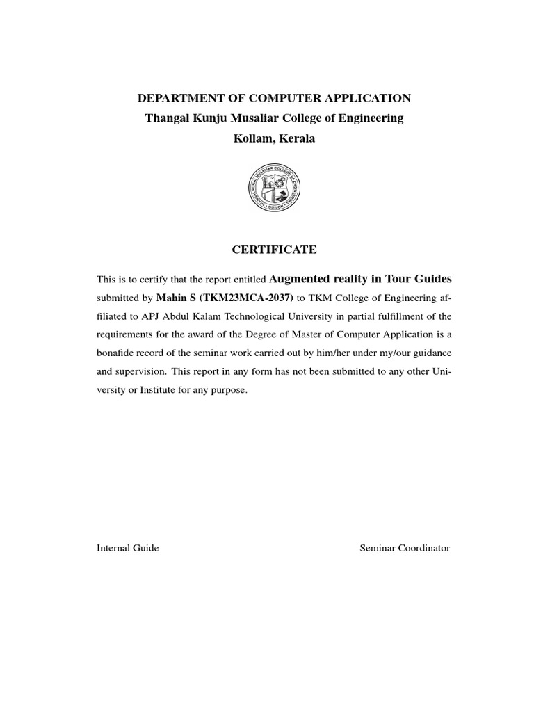 Seminar Report Certficate | PDF | Artificial Intelligence | Intelligence (AI) & Semantics